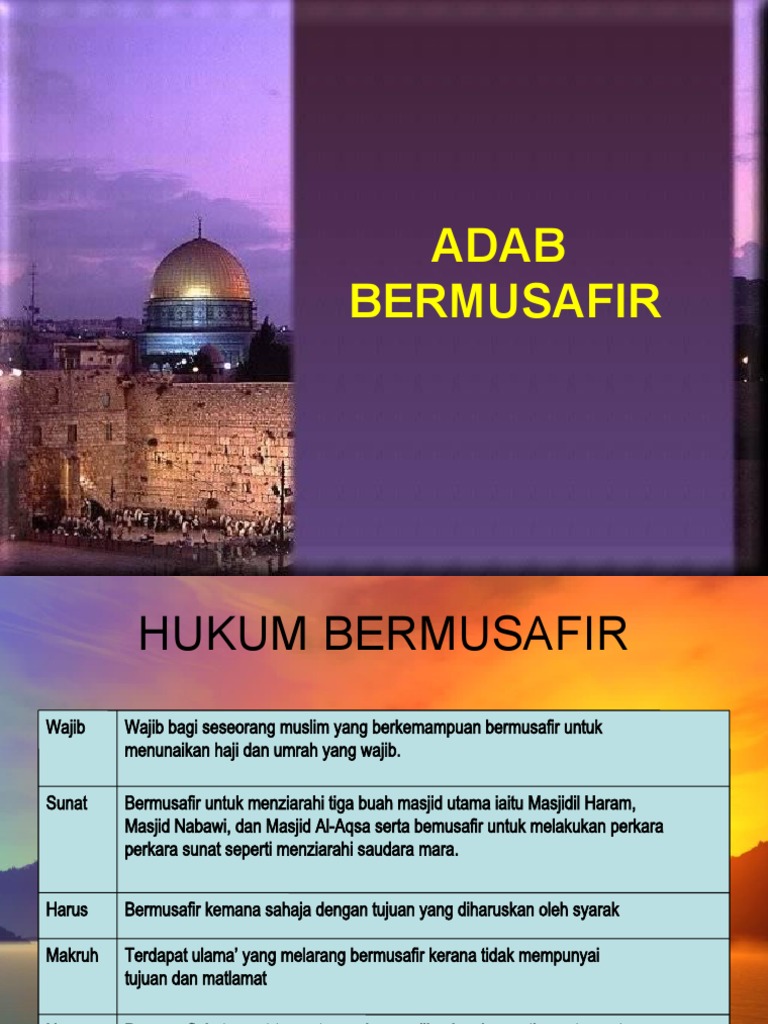 Pel. 32 Adab Bermusafir | PDF