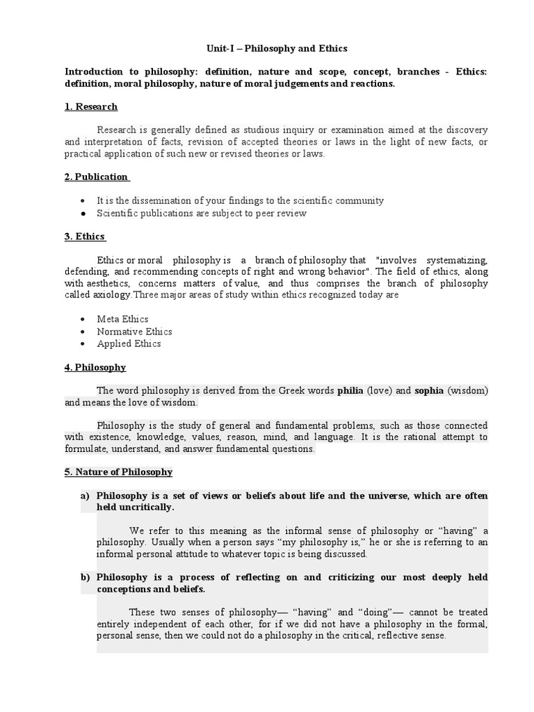 Three Major Areas of Study Within Ethics Recognized Today Are Meta ...