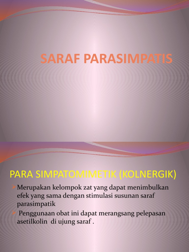 Saraf Parasimpatis | PDF