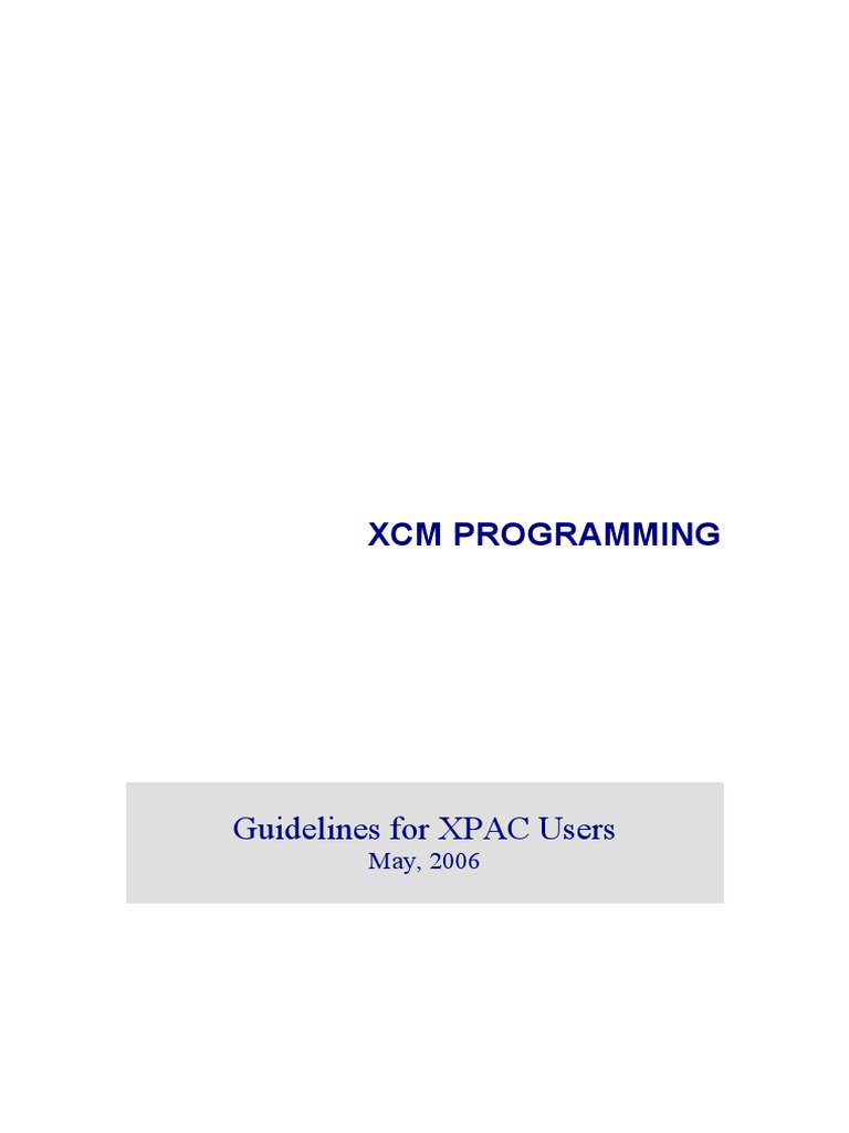 XCM Programming | PDF | Variable (Computer Science) | Subroutine