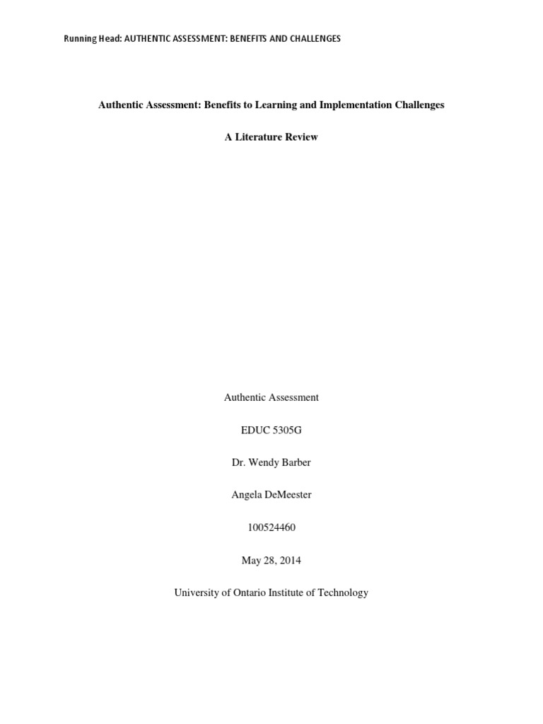 Benefits and Challenges of Authentic Assessment | PDF | Educational ...