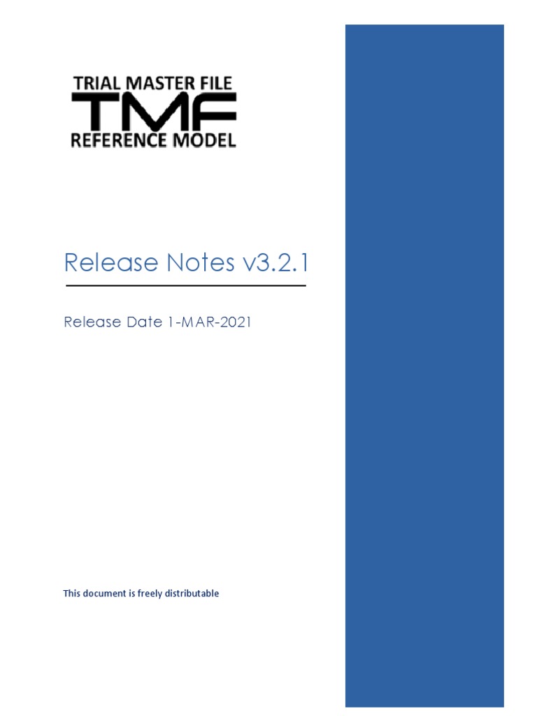 TMF Reference Model v3.2.1 Release Notes | PDF | Life Sciences | Health ...