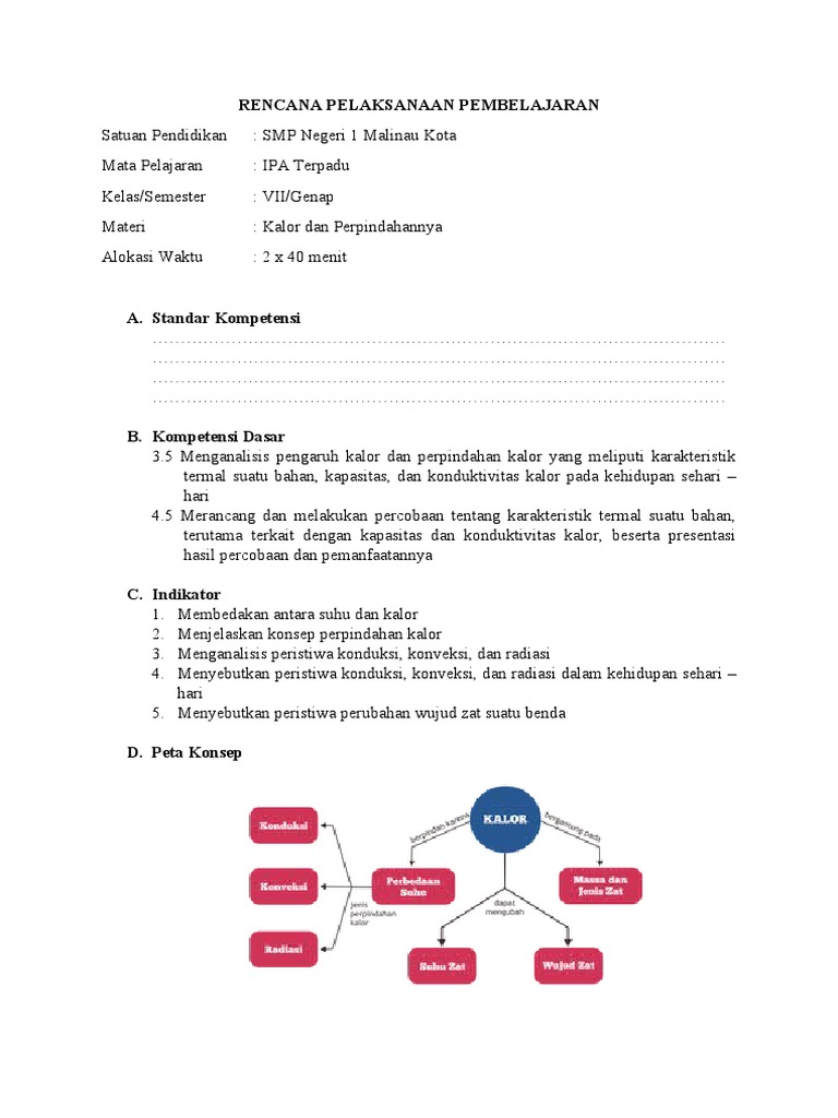 RPP Pembelajaran Terpadu Model Connected | PDF