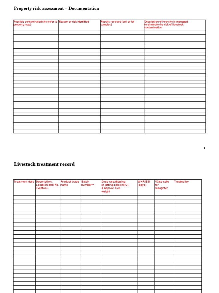 Record Keeping Template Editible | PDF | Livestock | Animal Feed
