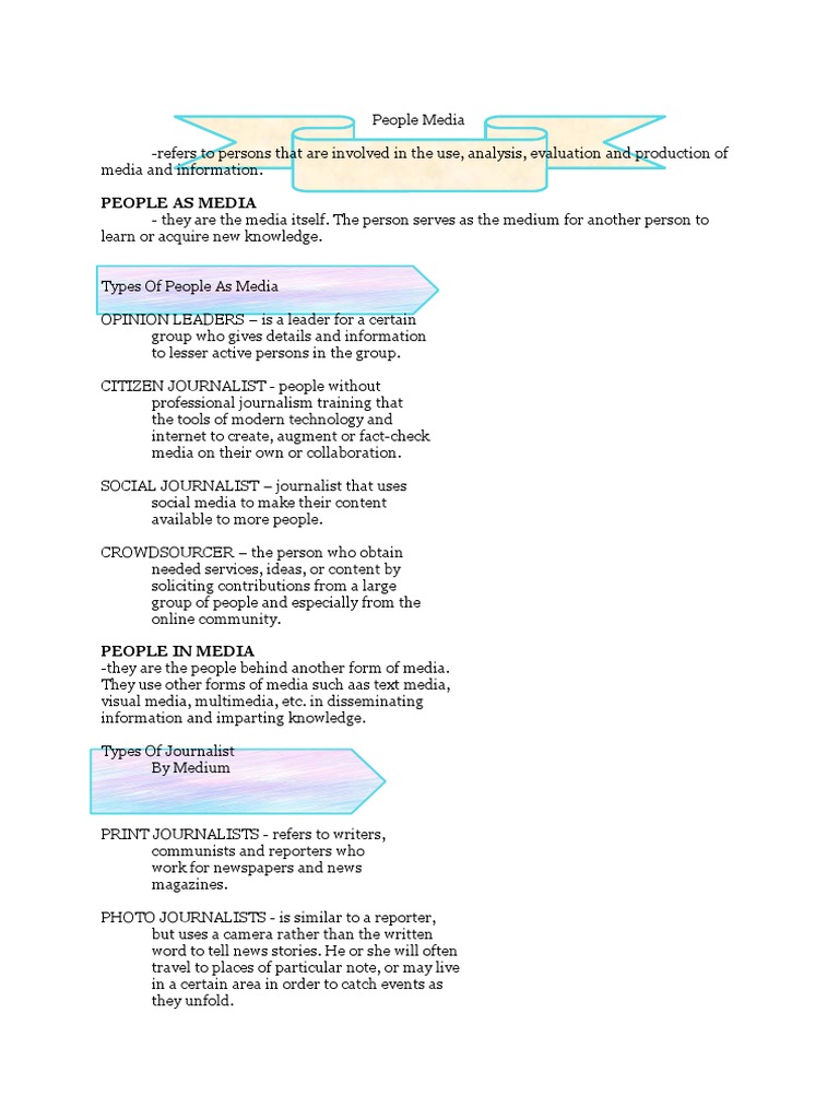 People Media | PDF | Media (Communication) | Mass Media