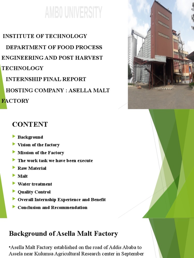 Asella Malt Factory | PDF | Malt | Chemistry