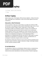 Aportes de Arthur Cayley Al Álgebra de Matrices | PDF | Determinante ...
