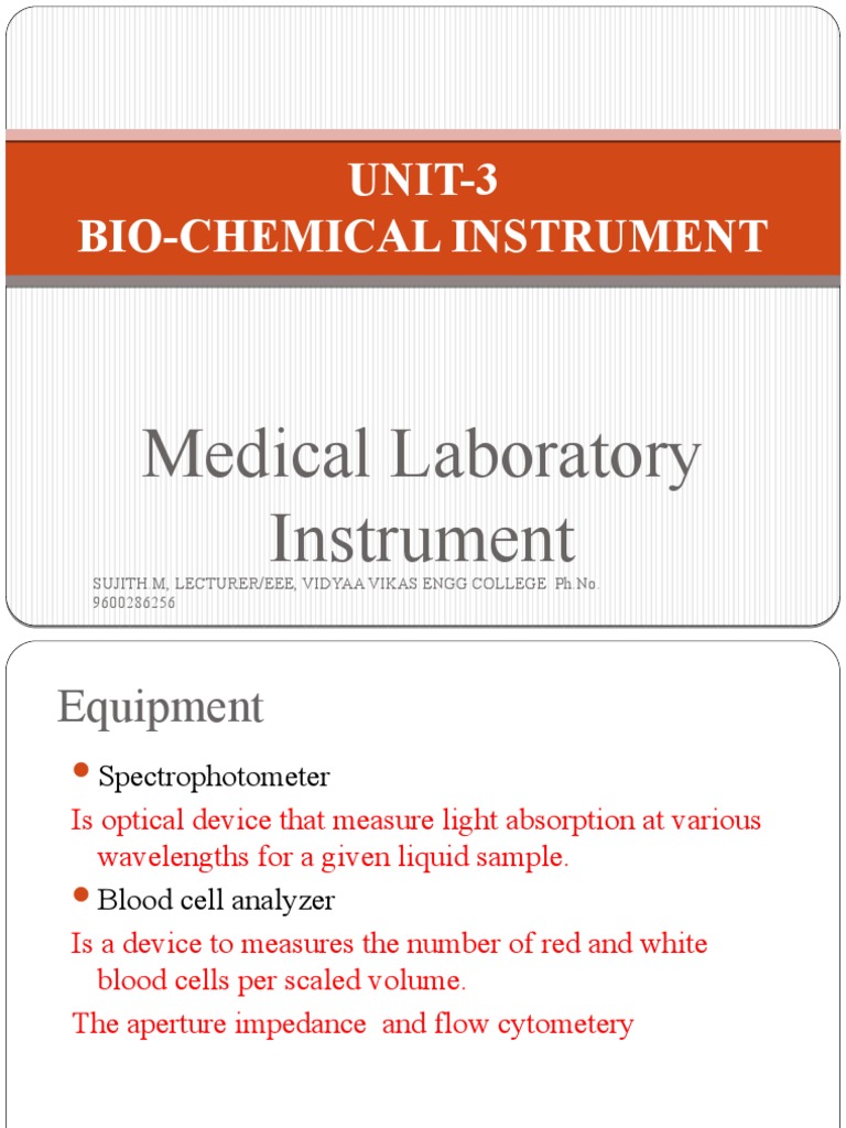 Medical Laboratory Instrument Overview | PDF | Gel Electrophoresis ...