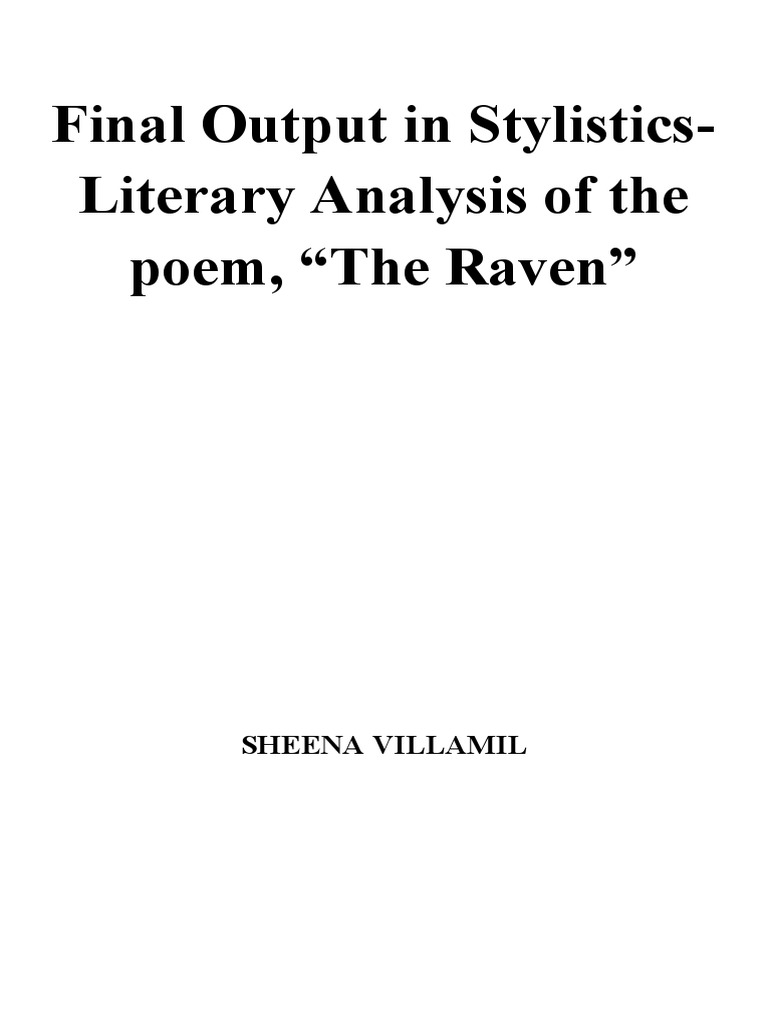 The Raven: In-Depth Literary Analysis | PDF | The Raven | Poetry