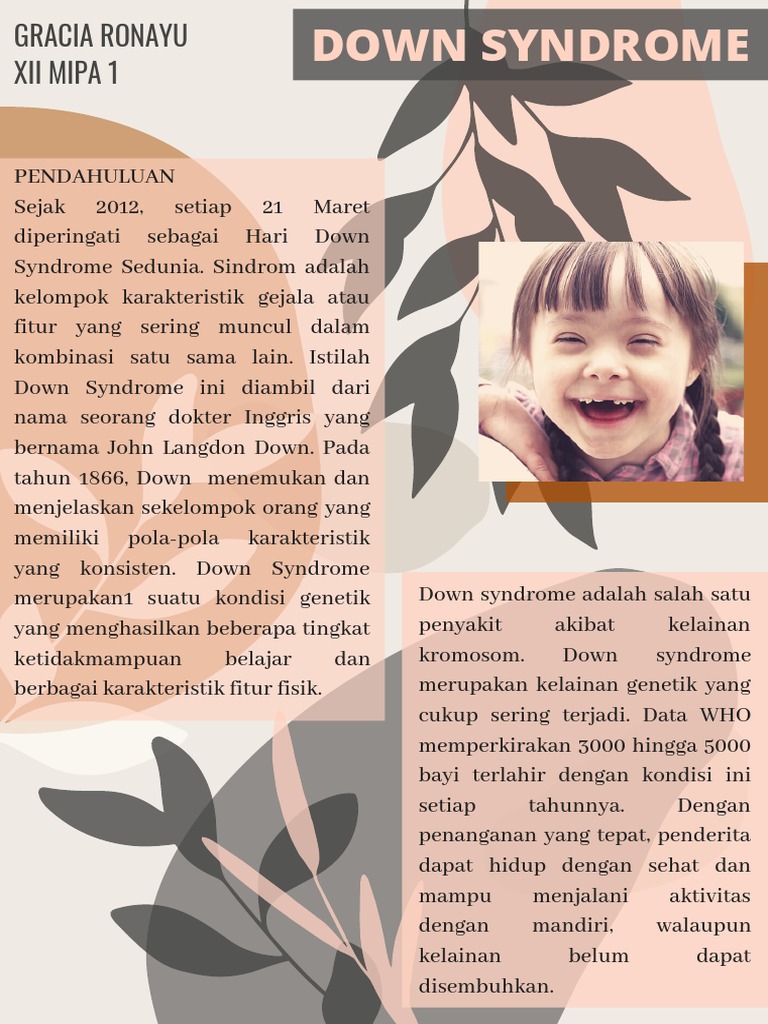 Karakteristik dan Penanganan Down Syndrome | PDF