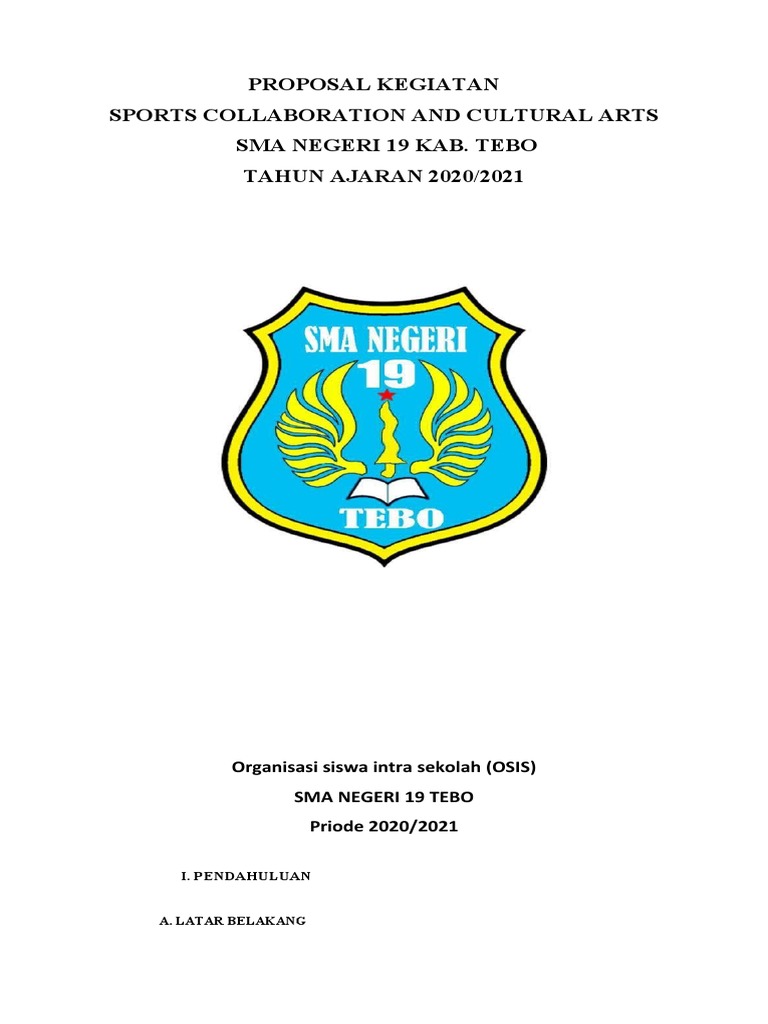 Proposal Kegiatan OSIS SMA 19 Tebo | PDF