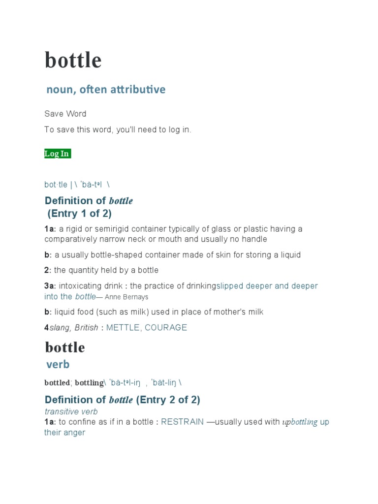 Bottle | PDF | Language Arts & Discipline | Self-Improvement