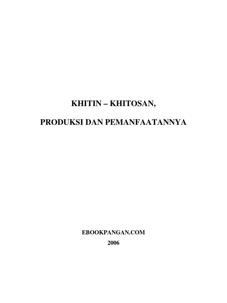 Pemanfaatan Khitin dan Khitosan dari Limbah Krustacea | PDF