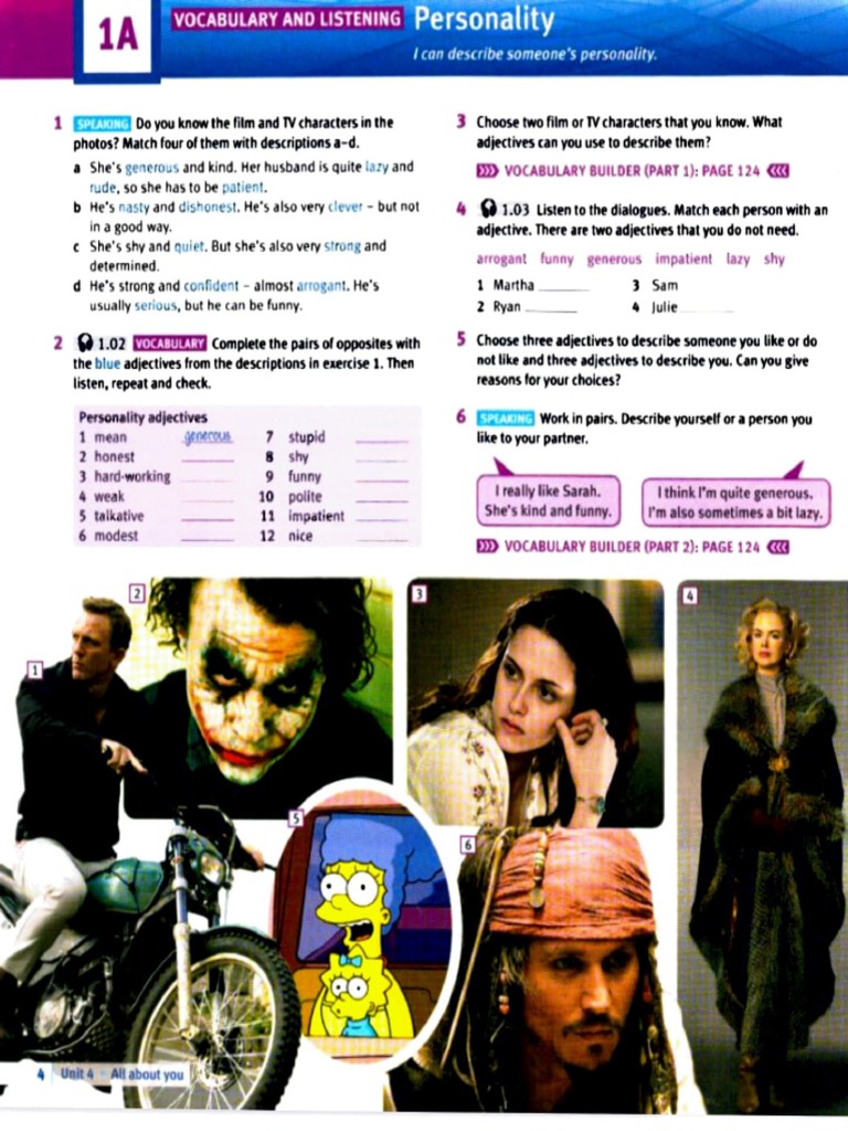 Solutions PI 1A Personality | PDF | Lexicology | Interpretation ...