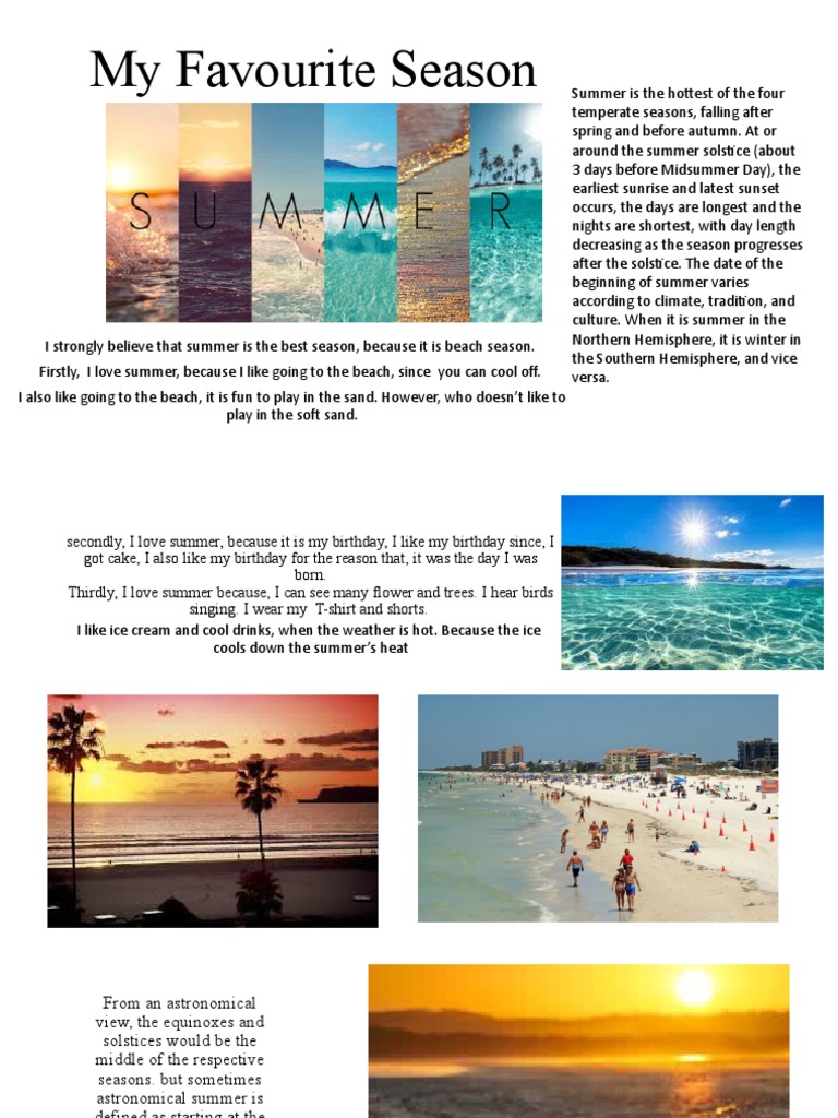 My Favourite Season | PDF | Summer | Earth Phenomena