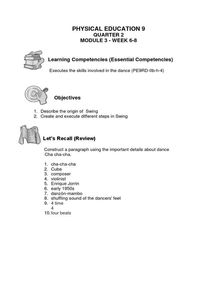 Swing Dance Basics for Grade 9 PE | PDF | Dances | Ballroom Dance