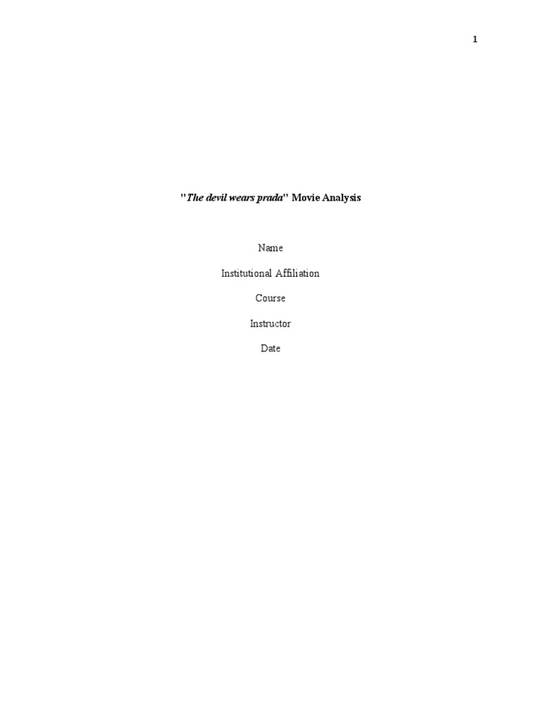 The Devil Wears Prada - Edited | PDF | Attitude (Psychology)