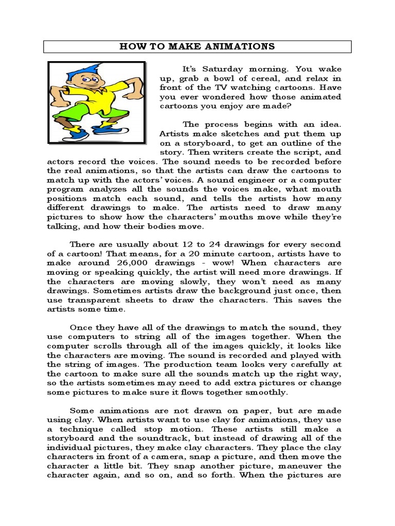 5th Grade 5 Animations | Download Free PDF | Animation | Drawing