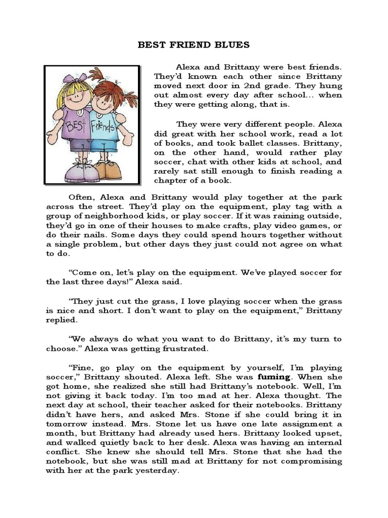 5th Grade 5 Best Friend Blues | PDF