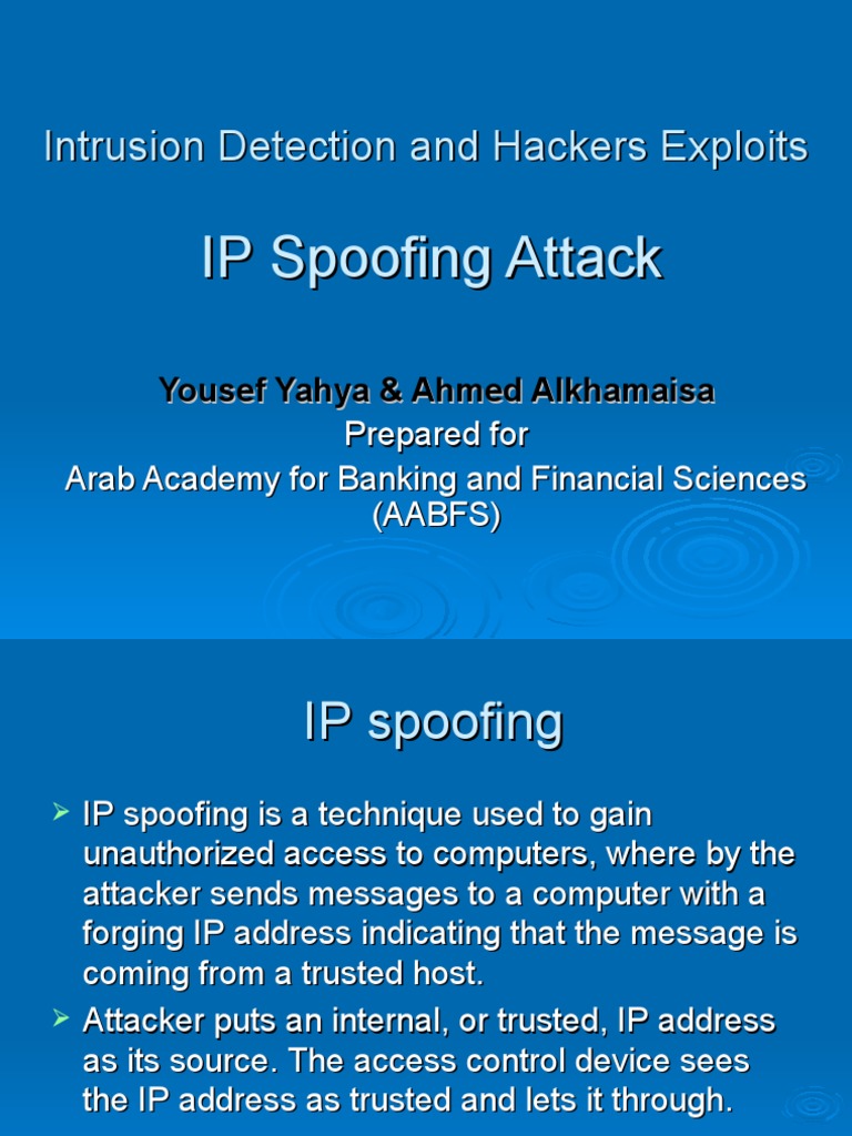 Understanding IP Spoofing Attacks | PDF | Denial Of Service Attack ...