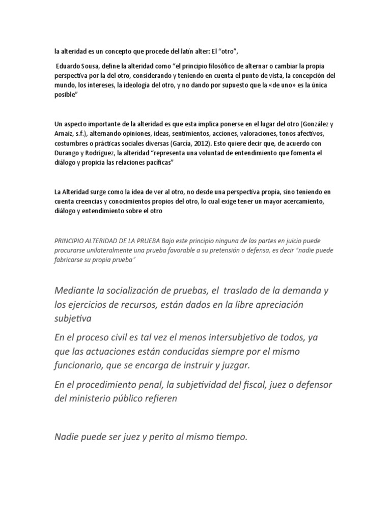 Definición y Principios de Alteridad | PDF | Filosofía