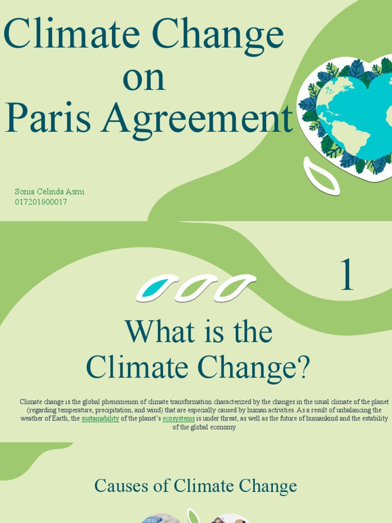CLIMATE CHANGE & Paris Agreement | PDF | Climate Change | Climate ...
