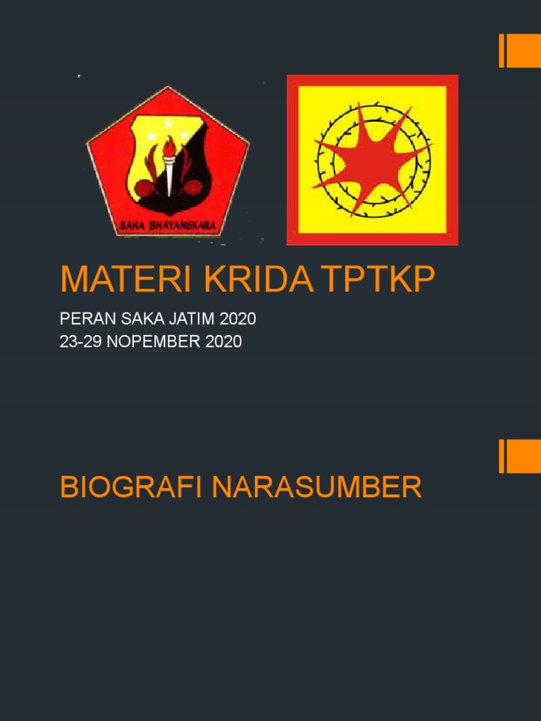 MATERI KRIDA TPTKP (Peran Saka) | PDF