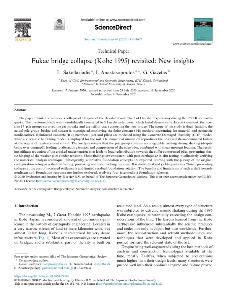 Fukae Bridge Collapse (Kobe 1995) Revisited: New Insights ...