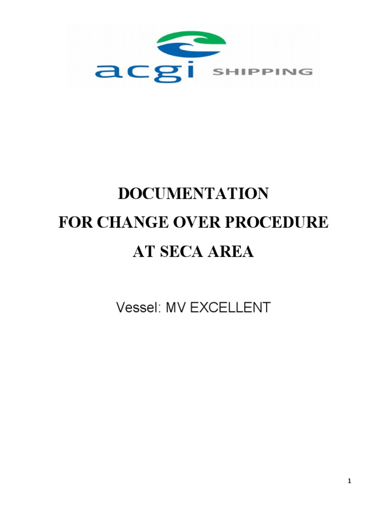 Change Over Procedure in SECA | PDF | Fuel Oil | Fuels