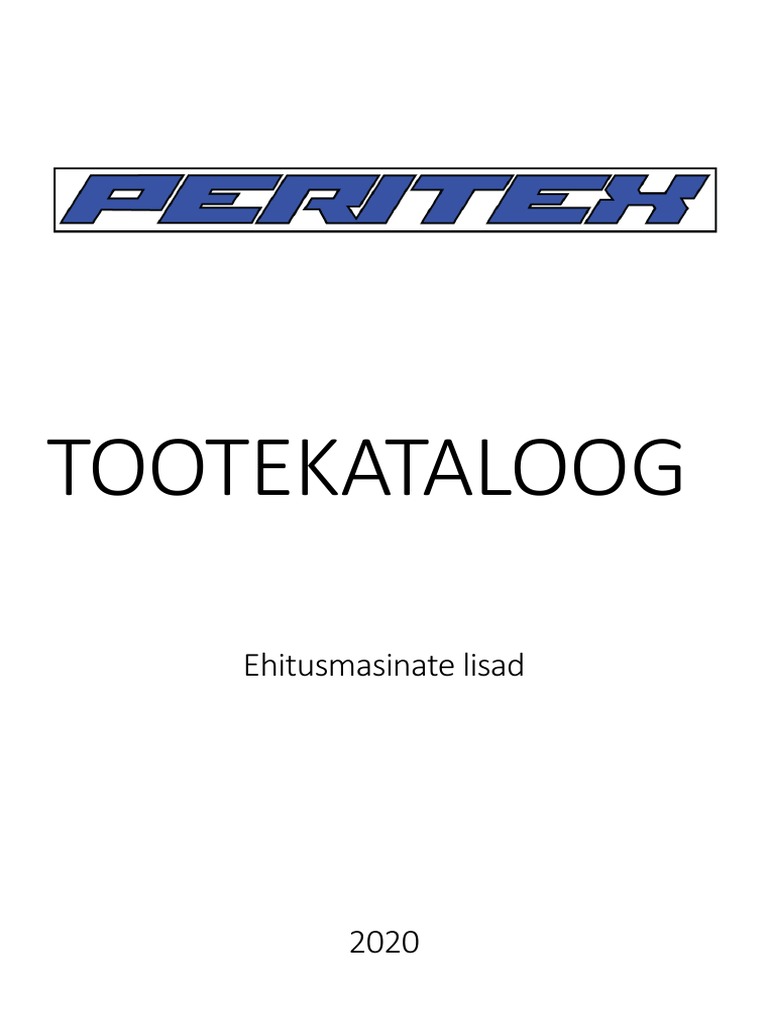 Peritex Tootekataloog 2020 | PDF