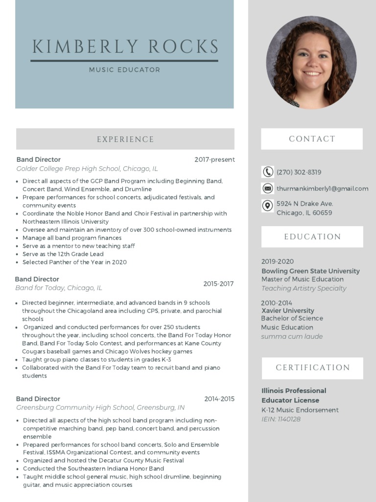 Kimberly Rocks Resume 2021 | Download Free PDF | Performing Arts ...