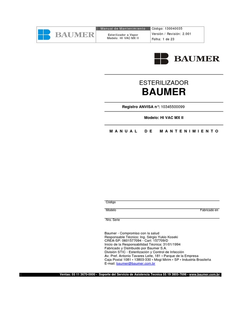 MS Baumer Hi Vac MX Ii Es | PDF | Bomba | Contraseña MS Baumer Hi Vac MX Ii Es | PDF | Bomba | Contraseña