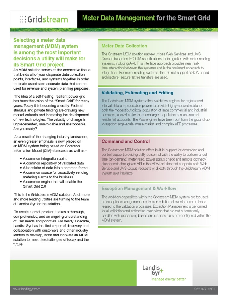 01-13-Meter Data Management For The Smart Grid | PDF | Smart Grid ...