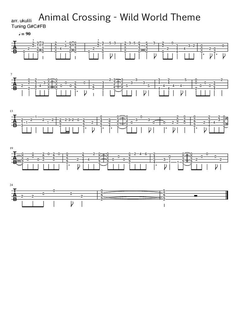 Animal Crossing Uke Tab | PDF