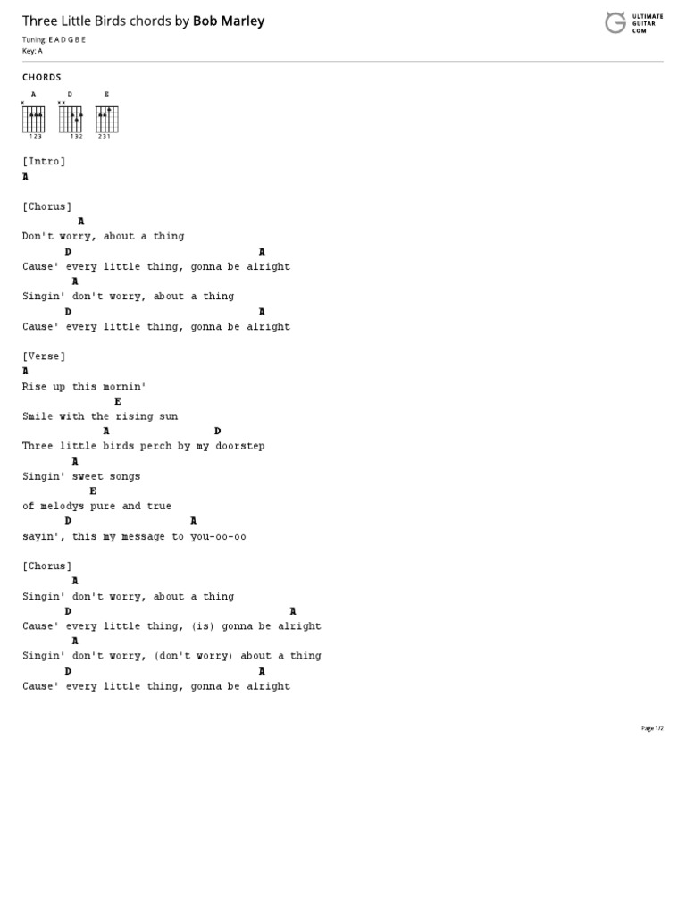 Bob Marley - Three Little Birds | PDF