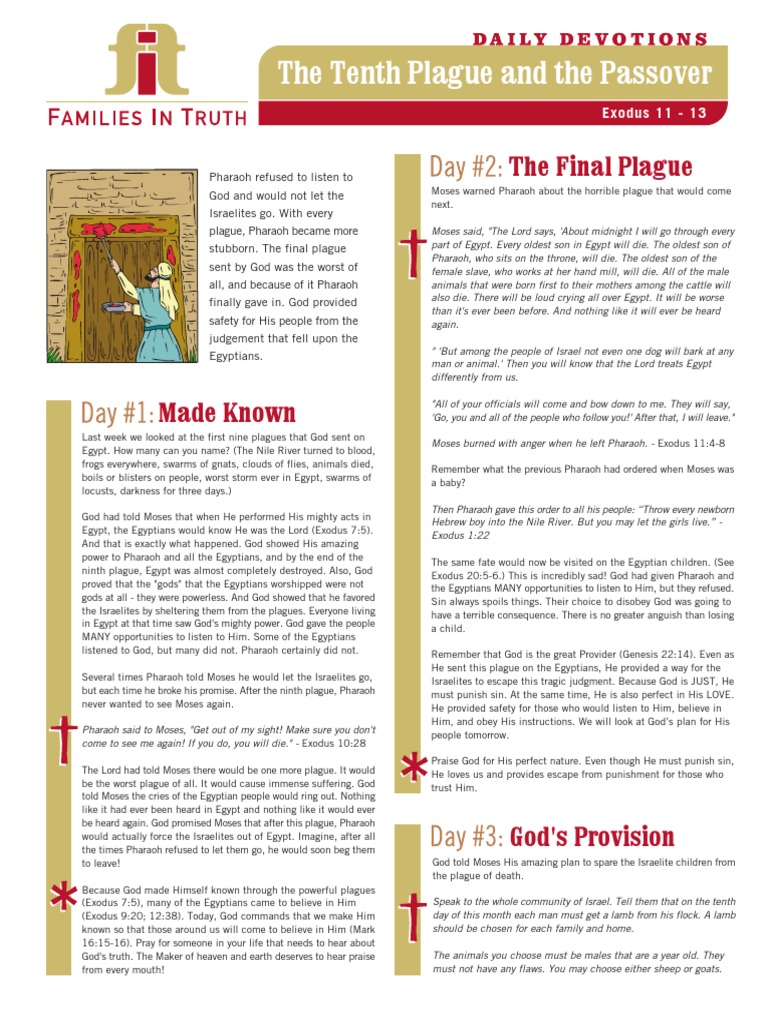 The Tenth Plague and The Passover | PDF | The Exodus | Book Of Exodus