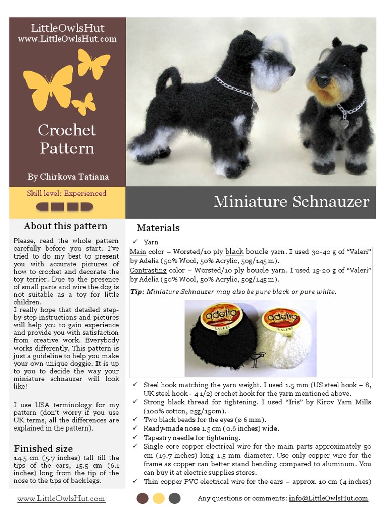 101 Miniature Schnauzer Crochet Pattern v4 Example | Download Free PDF ...