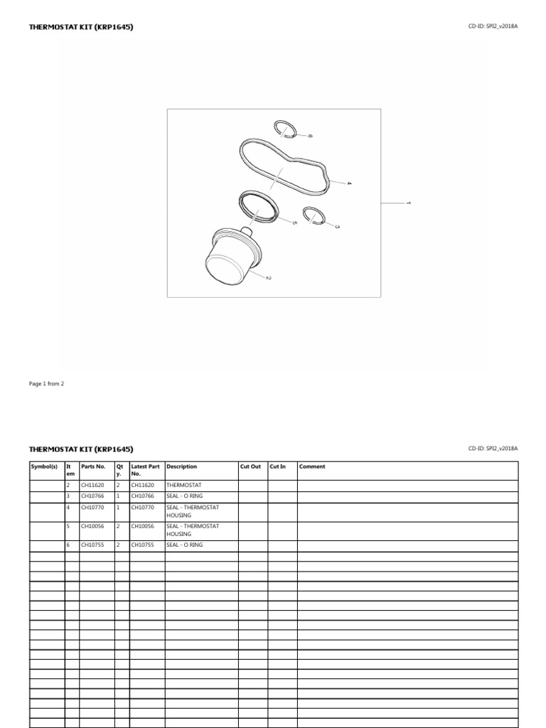 Thermostat Kit (KRP1645) | PDF