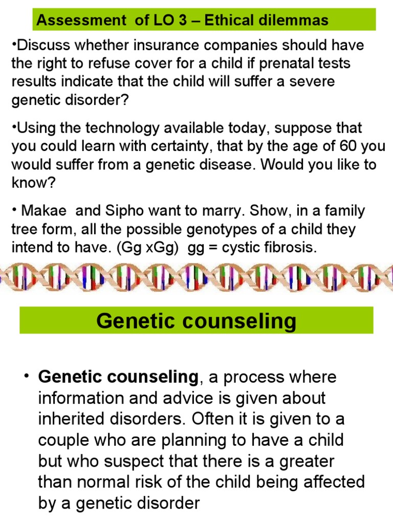 Assessment of LO 3 - Ethical Dilemmas | PDF | Genetics | Genetic ...