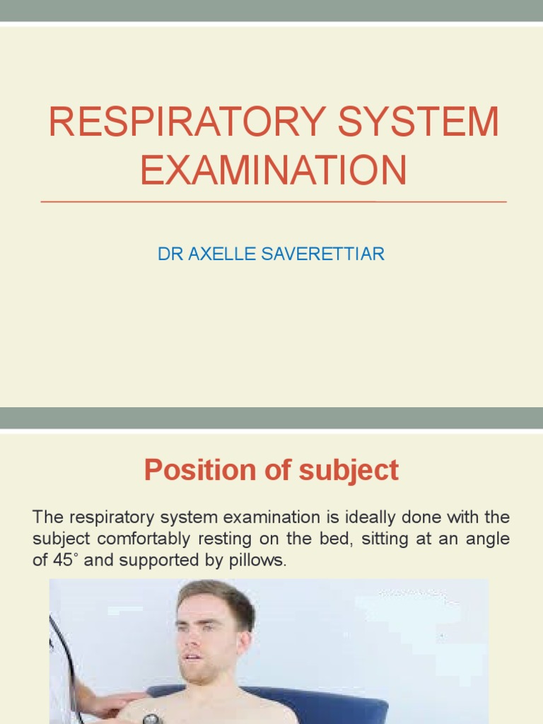 Respiratory System Examination | PDF | Respiratory Tract | Lung