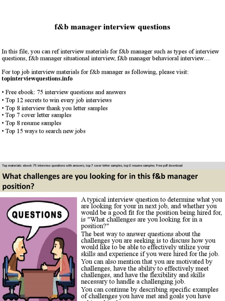 Restaurant Food and Manager Checklist | PDF | Interview | Job Interview