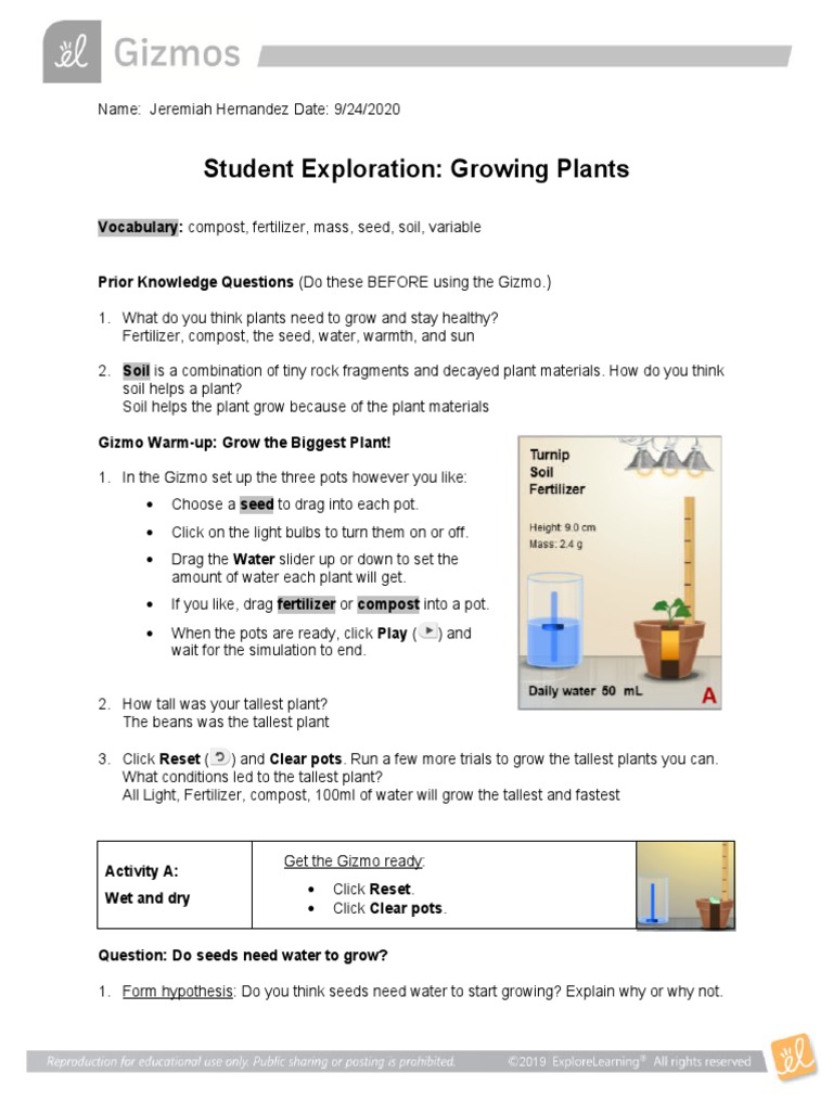 GrowingPlantsSE Expirimental Design | PDF | Experiment | Plants