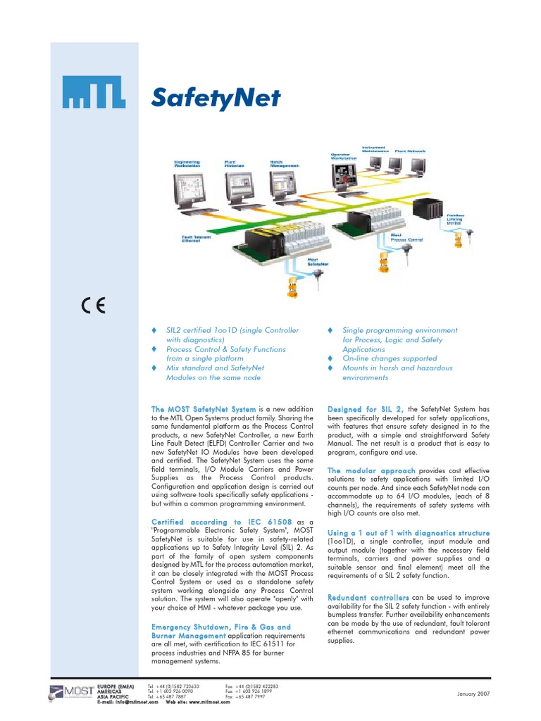 SafetyNet System - Overview | PDF | Ethernet | Input/Output