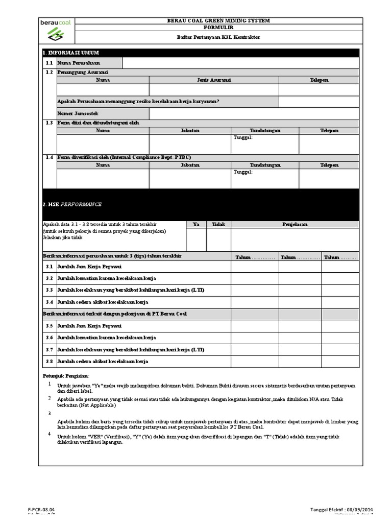 List Kelengkapan Dokumen K3L | PDF