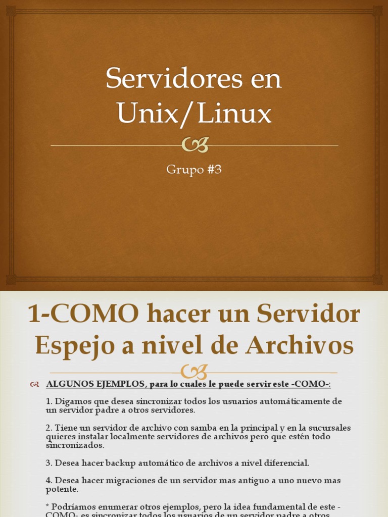 Servidores en Unix | PDF | Red de arquitectura | Ciencias de la Computación