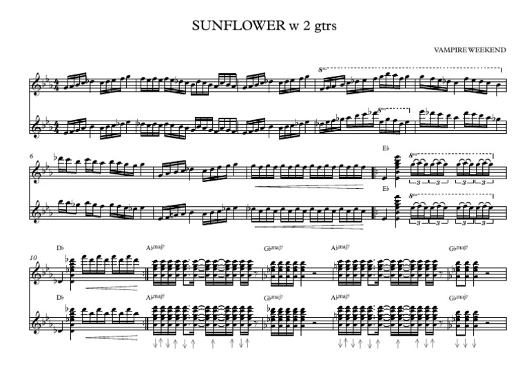 Vampire Weekend - Sunflower | PDF | Entertainment (General)