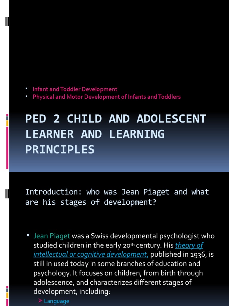 Ped 2 Child and Adolescent Learner and Learning Principles | PDF ...