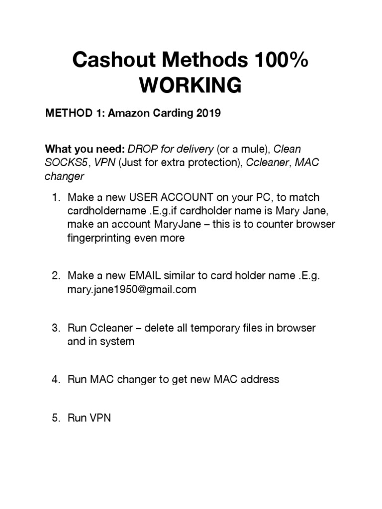 Cashout Methods 100% Working: METHOD 1: Amazon Carding 2019 What You ...