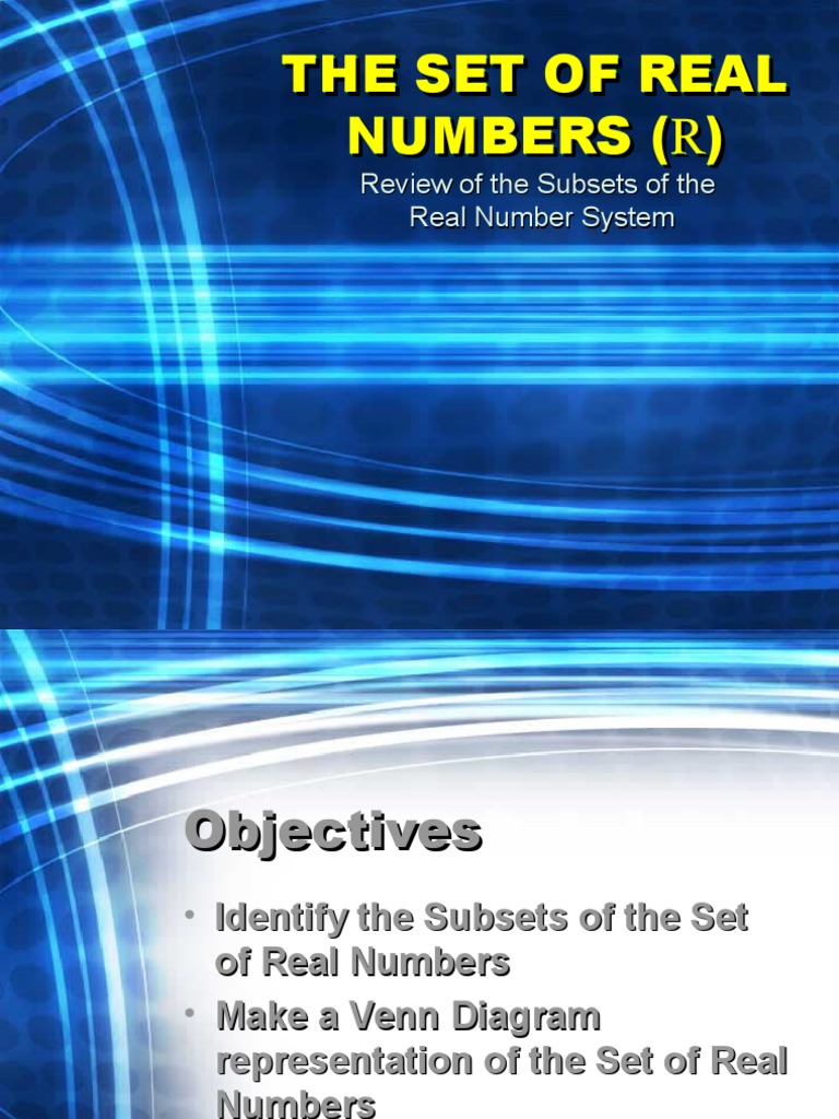 The Set of Real Numbers | PDF | Numbers | Division (Mathematics)