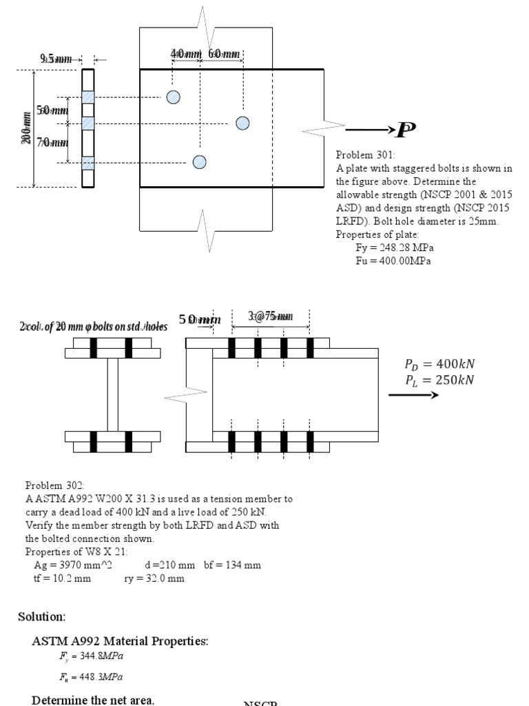 Tension Members Sample | PDF | Fracture | Screw